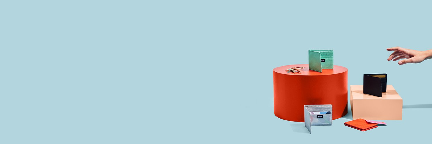 Modern Bi-Fold Wallets for Men or Kids. Eco-friendly, Recycled. – Trash