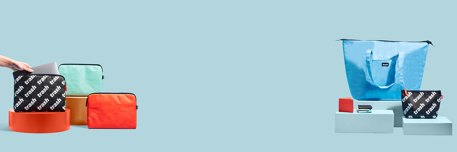 Trash Bags, Wallets for Men, Tote Bags, Toiletry Bags and Pouches